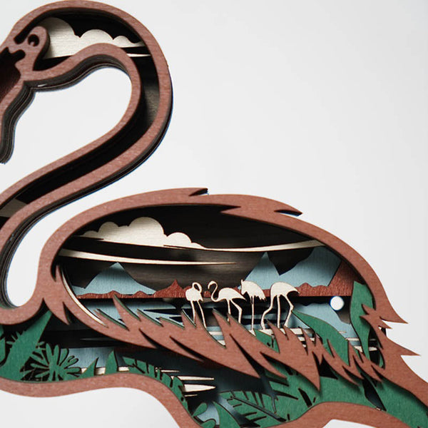 Flamingo Carving Handcraft Gift - Nberd