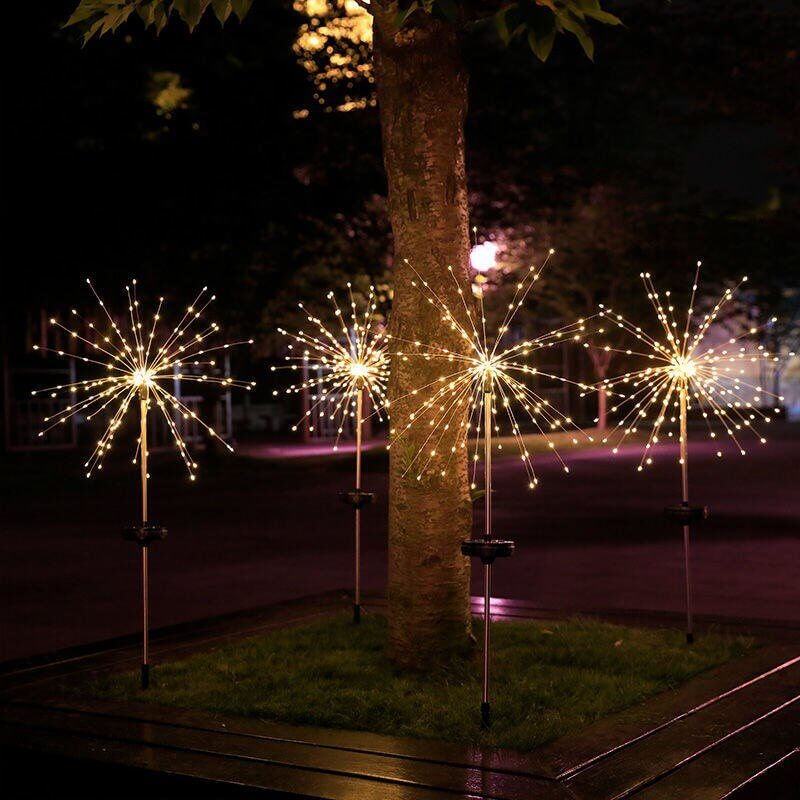 Waterproof Solar Garden Fireworks Lights - Nberd