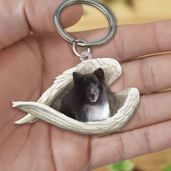 Sleeping Angel Acrylic Keychain Sheltie SA137 - Nberd