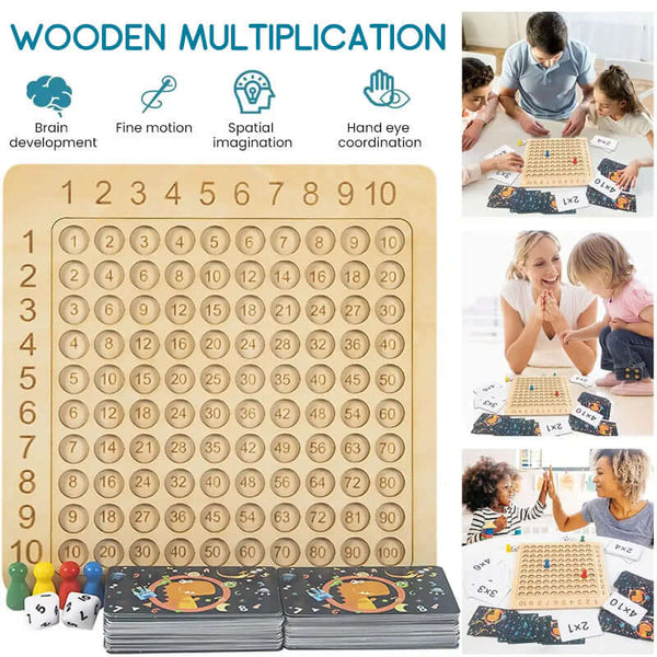 Wooden Montessori Multiplication Board Game - Nberd